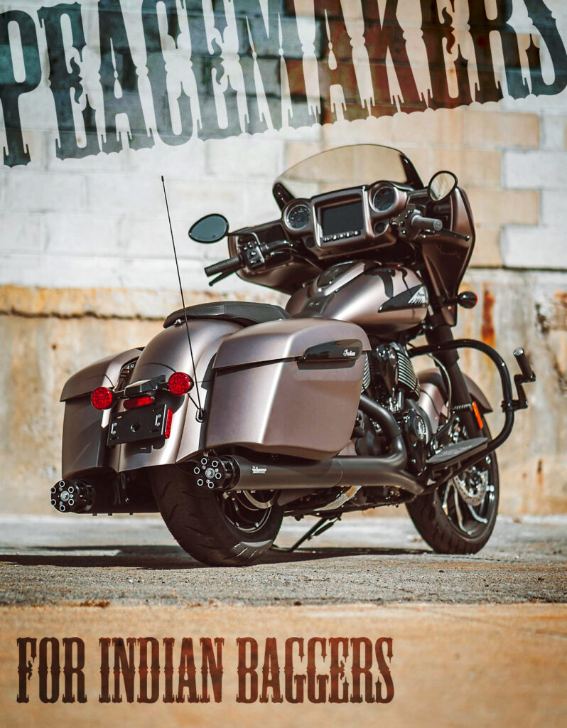 Pair Indian BaggersPeacemakers - Tailgunner Exhaust